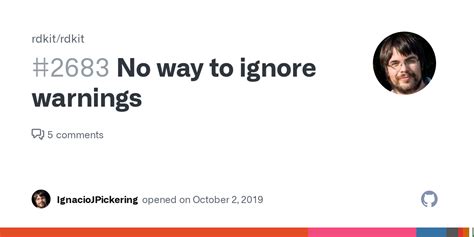 No Way To Ignore Warnings · Issue 2683 · Rdkitrdkit · Github