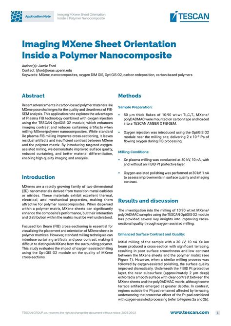 Insight Enhancing Mxene Imaging In Polymer Nanocomposites Using Oxygen Assisted Plasma Fib