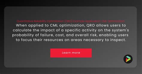 Quantitative Reliability Optimization Qro Example Application Cml Optimization Pinnacle