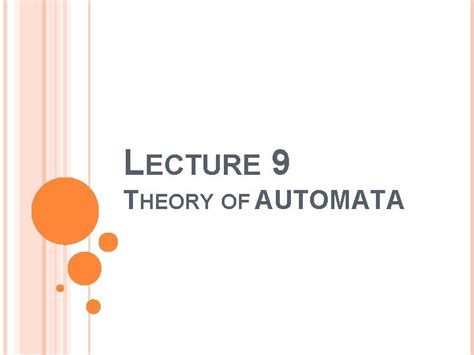 Lecture 9 Theory Of Automata Kleenes Theorem Part