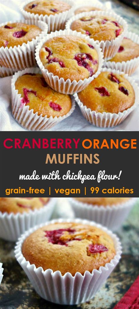 Vegan Cranberry Orange Chickpea Flour Muffins Powerhungry® Receta