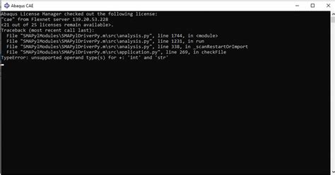 My Abaqus Explicit Job Doesnt Start Rfea