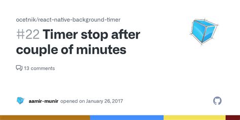 timer stop after couple of minutes · issue 22 · ocetnik react native