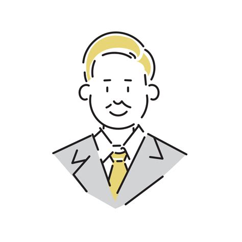 ビジネスマンのイラストおじさん Loose Drawing 無料で商用利用可なフリーイラスト