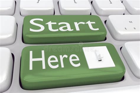 Start Here Concept Stock Illustration Illustration Of Notification