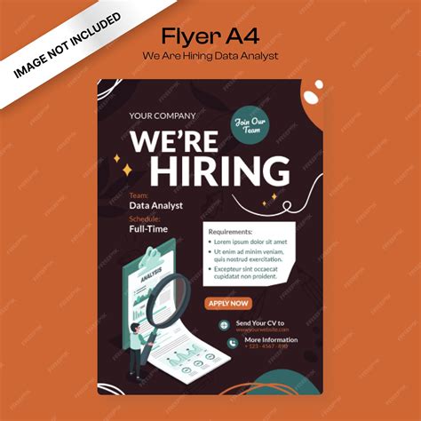 Premium Vector Were Hiring Data Analys Flyer Template