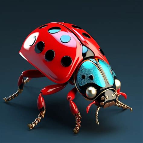 Premium Ai Image Cartoon Ladybug 3d