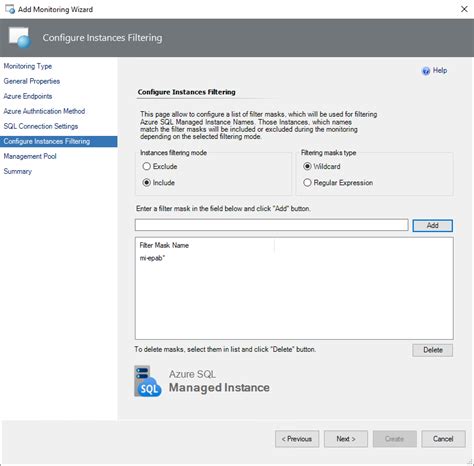 automatic monitoring template in management pack for azure sql managed