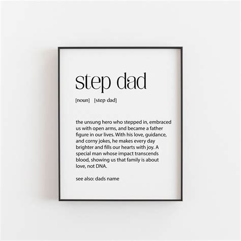 Personalised Step Dad Gift Thoughtful Gift For Your Stepdad Christmas Gift For My Stepdad