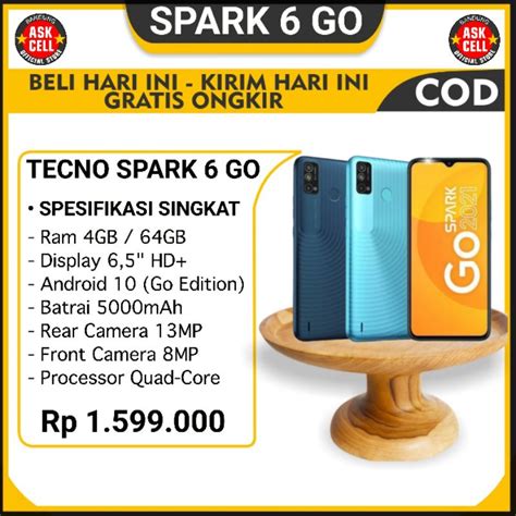 Jual Tecno Spark Go Gb Gb Octa Core Ghz Mah Indonesia Shopee Indonesia