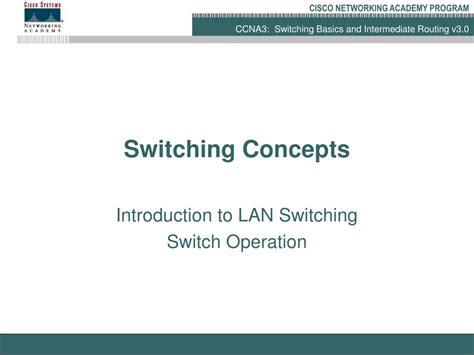 PPT Switching Concepts PowerPoint Presentation Free Download ID