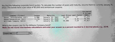 Solved You Find The Following Corporate Bond Quotes To