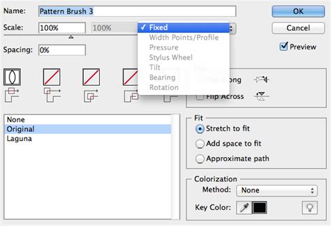 Adobe Illustrator Pattern Brush Scale Menu Greyed Out Graphic