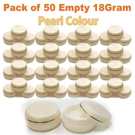 Empty Cosmetic Containers Cream Pot Jar Refillable Plastic 18 Gram