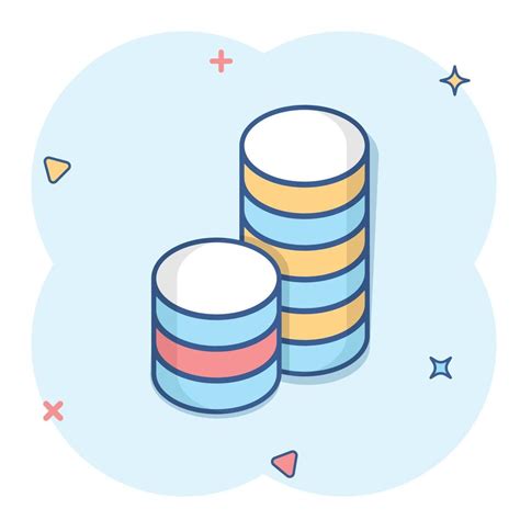icono de pila de monedas en estilo cómico ilustración de vector de