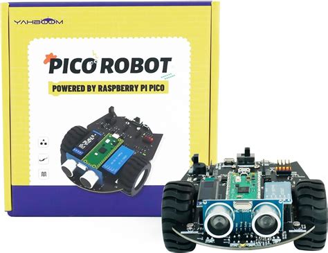 Yahboom Raspberry Pi Pico Smart Robot Car Starter Programming Robot Kit Diy Micropython
