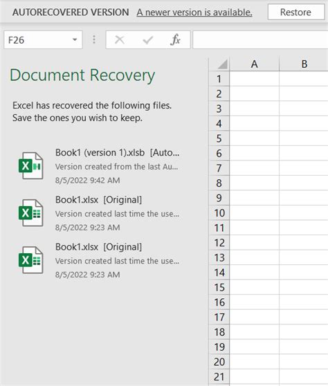 How To Recover Overwritten Excel File With No Previous Version
