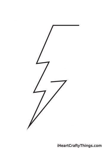 Lightning Bolt Drawing How To Draw A Lightning Bolt Step By Step