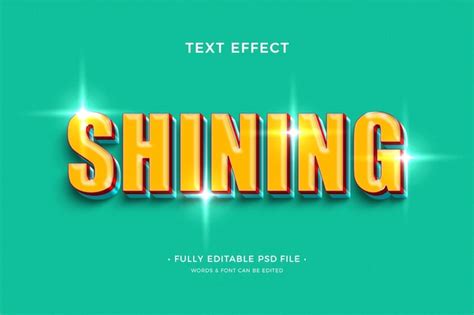 Premium Psd Shine Text Effect
