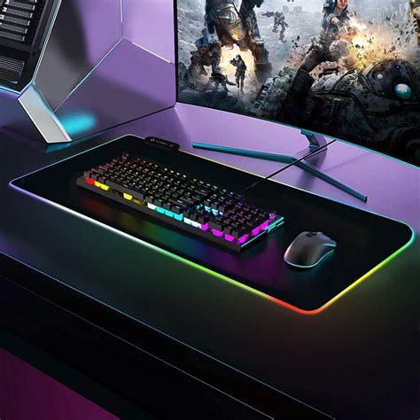 Rgb Gaming Mouse Pad Rasure 9 Modes Oversized Glowing Led Extended