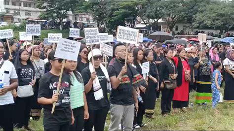 Manipur Massive Protest Rally In Kangpokpi Against Amit Shahs Remarks