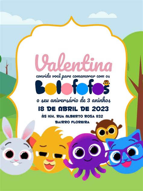 Convite De Aniversario Virtual Bolofofos Produtos Elo Vrogue Co