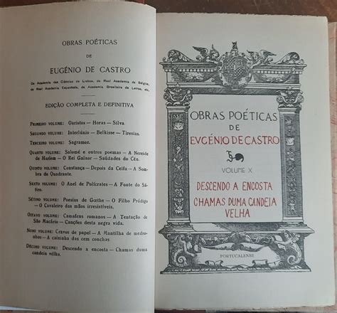 Obras Poéticas 10 Volumes O Buquineiro