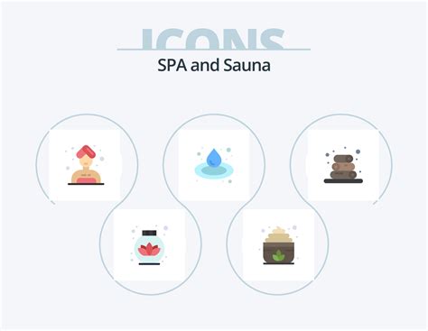 Sauna Flat Icon Pack 5 Icon Design Sauna Wellness Spa 18521669