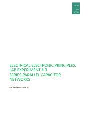 Measuring Voltage Across Capacitors In Series Parallel Circuit Course Hero