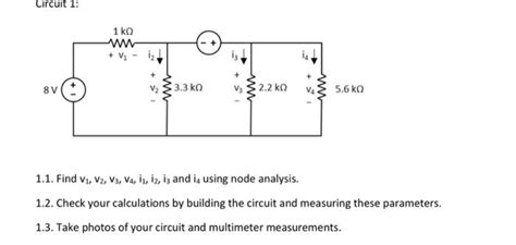 Solved Circuit Find V V V V I I I And I Chegg