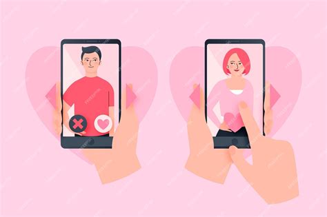 Free Vector Dating App Swipe Concept