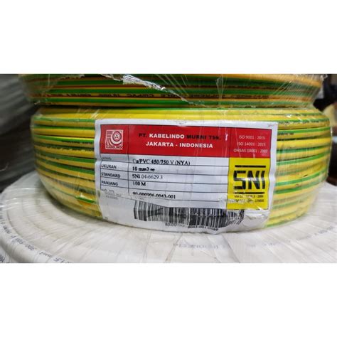 Jual Kabel Grounding Tunggal NYA 10 Mm KABELINDO Meteran Kabel NYA 1x10