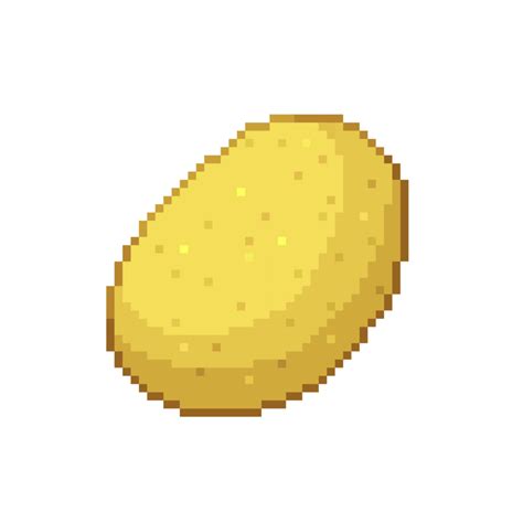 An Bit Retro Styled Pixel Art Illustration Of A Potato Png