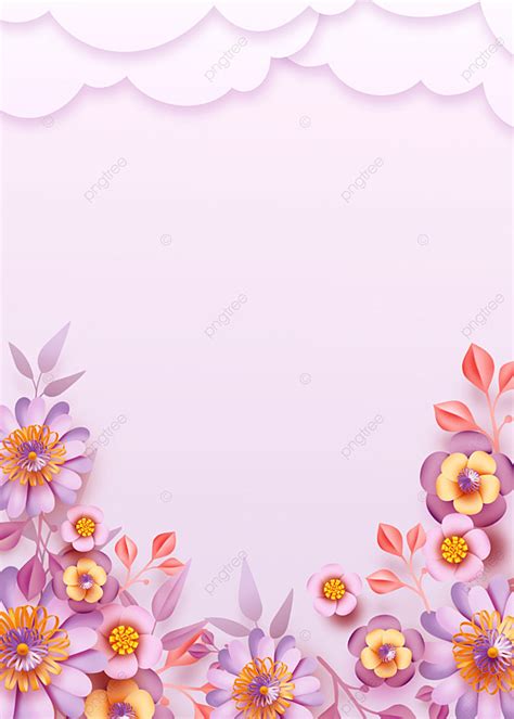 Gambar Background Karangan Bunga Musim Semi Vektor Dan File Psd Untuk