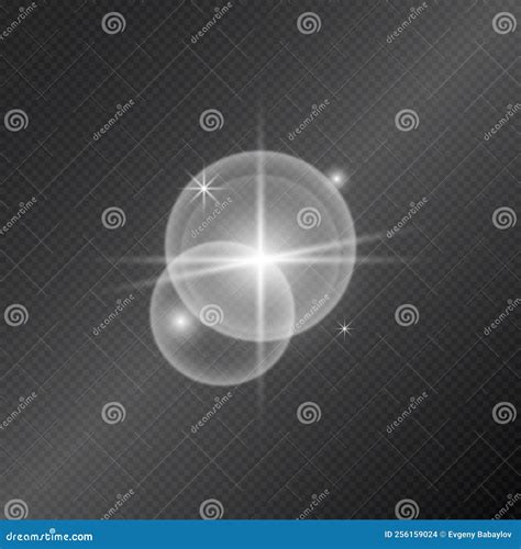 Realistic Lighting Light Beam Glare Glow On A Dark Background Vector