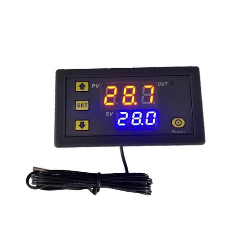 Digital Temperature Controller Temp Alarm Thermostat Dc 12v 20a Lcd For Cooling Heating Meter