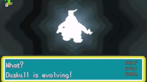 Duskull Evolve Into Dusclops Pokemon Shiny Gold Sigma Gba Youtube
