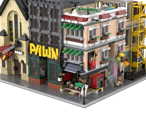 Lego Moc Downtown Noodle Shop Modular Modification 31131 By Soandso
