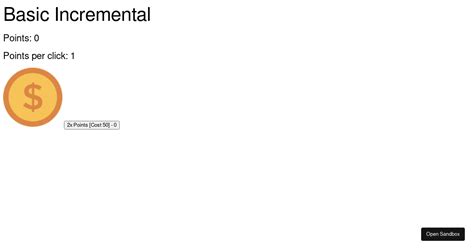 Basic Incremental Codesandbox