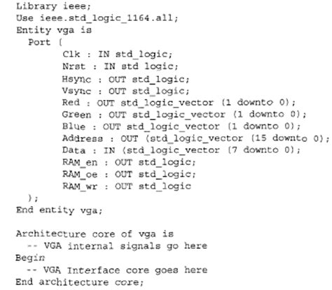 Design Recipes For FPGAs A Simple VGA Interface EE Times