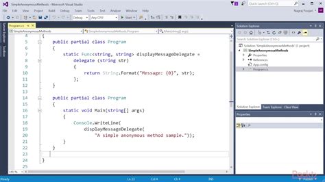 Functional Programming In C Part 1 Getting To Know Anonymous Methods Youtube