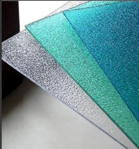 3 Mm Lexan Polycarbonate Embossed Sheet Water Proof Color Coated At