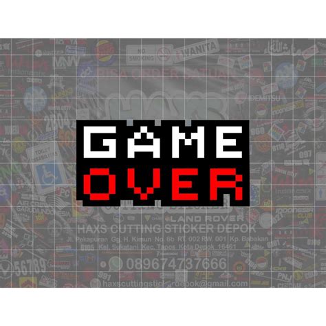 สติกเกอร์รูปลอก ลาย Game Over Car ขนาด 8 ซม สําหรับตกแต่งรถยนต์ รถ