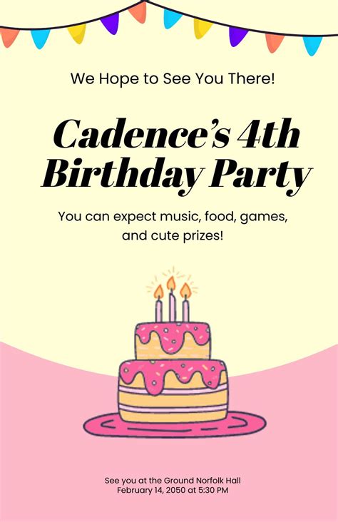 Editable Birthday Poster Templates In Word To Download