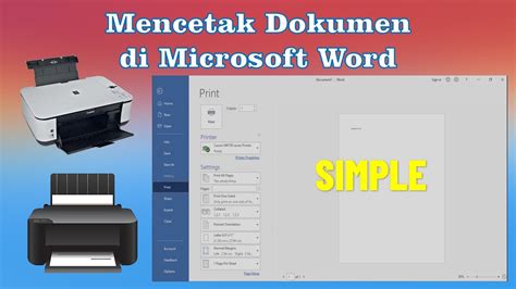 Cara Mencetak Atau Print Dokumen Di Microsoft Word Simple Dan