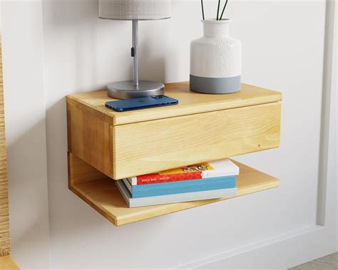Woodches Floating Nightstand Side Accent Or End Table With Storage Woodches Floating Nightstand Side Accent Or End Table With Storage
