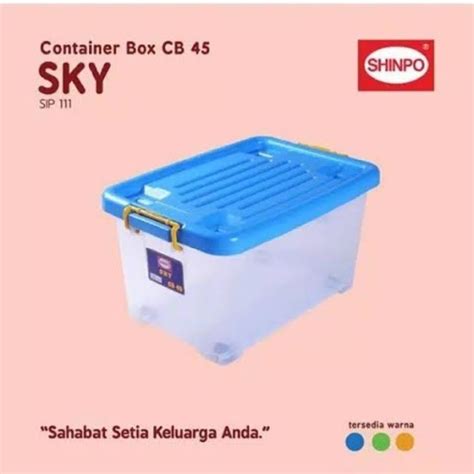 Jual CONTAINER BOX SHINPO KOTAK KONTAINER CB45 Liter Cb 45 Plastik Roda