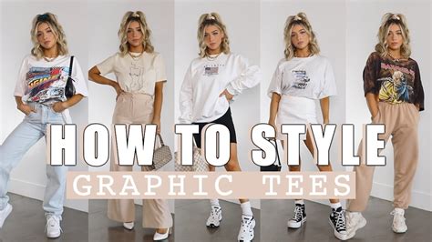 How To Style Graphic Tees Jeans Biker Shorts Sweats More Youtube