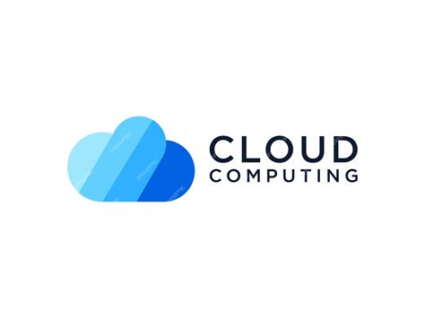 Premium Vector Abstract Cloud Logo Blue Shape Cloud Computing