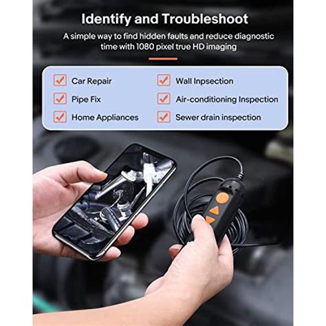 Buy Oiiwak Triple Lens Industrial Endoscope Wireless Borescope